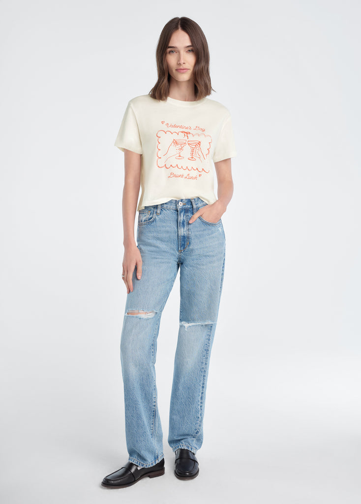 THE CROPPED DRUNK LUNCH TEE | Favorite Daughter