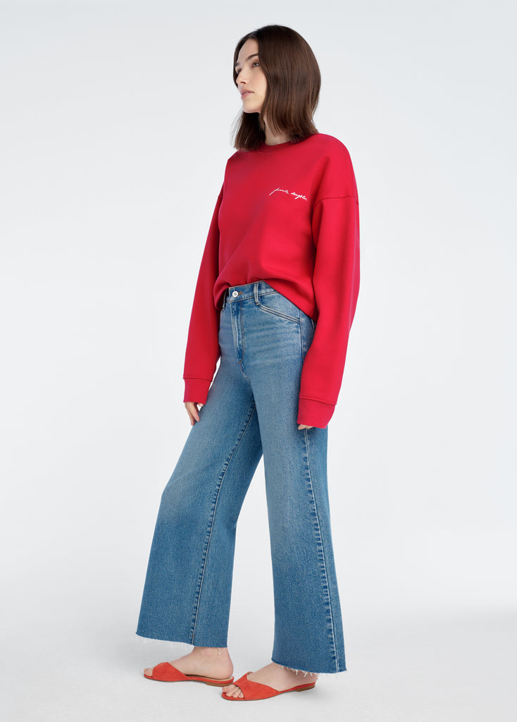 Cropped Signature Sweatshirt | Rouge Red Bold & Cozy Essential ...