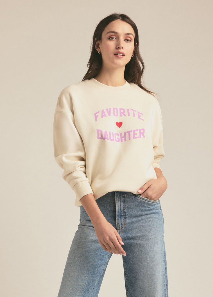FAVORITE DAUGHTER HEART LOGO SWEATSHIRT | Favorite Daughter