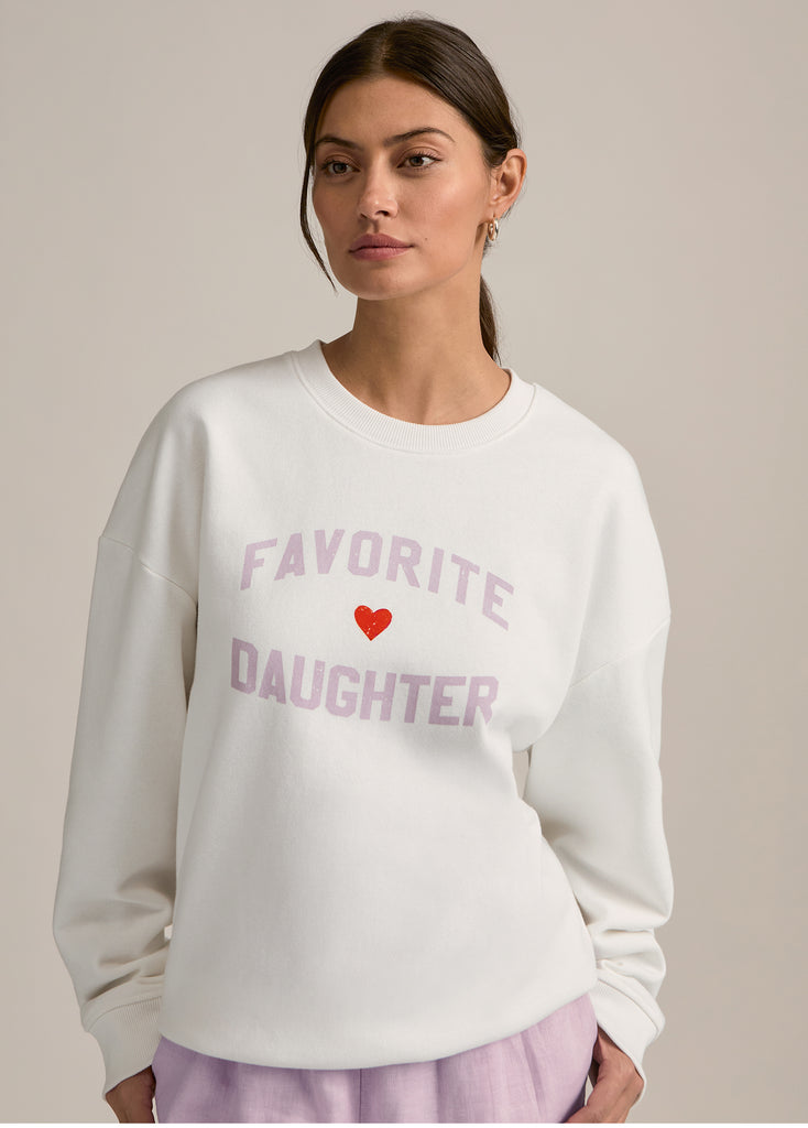 FAVORITE DAUGHTER HEART LOGO SWEATSHIRT | Favorite Daughter