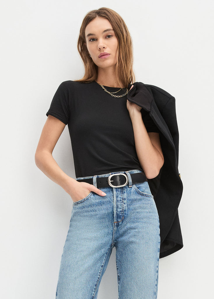 Black Tumbled Nick Jean Belt | Women's Belts | Favorite Daughter